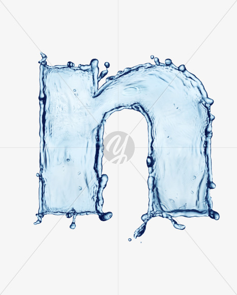n lowercase from Water Splash Bold Font on Yellow Images Creative Fonts