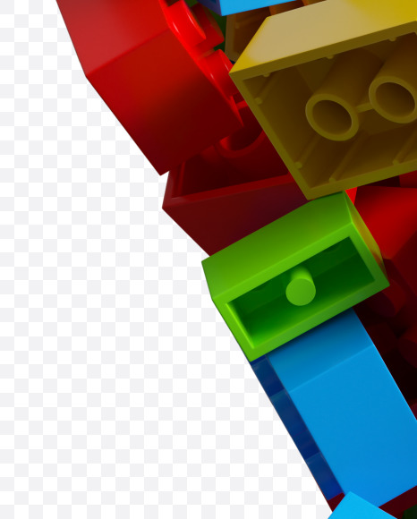 Letter X from LEGO color bricks on Yellow Images Creative Fonts