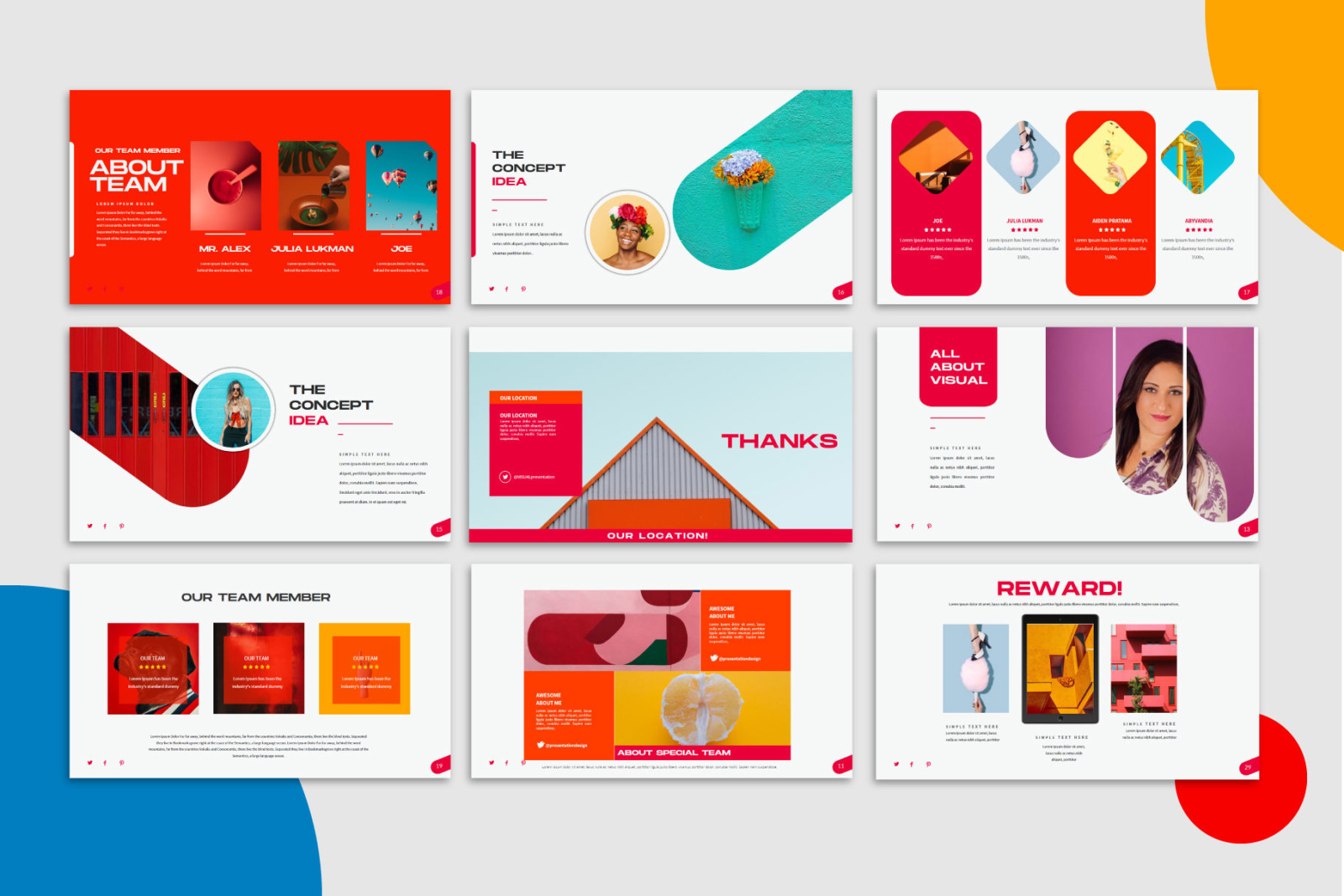 Visual Presentation Template On Yellow Images Creative Store