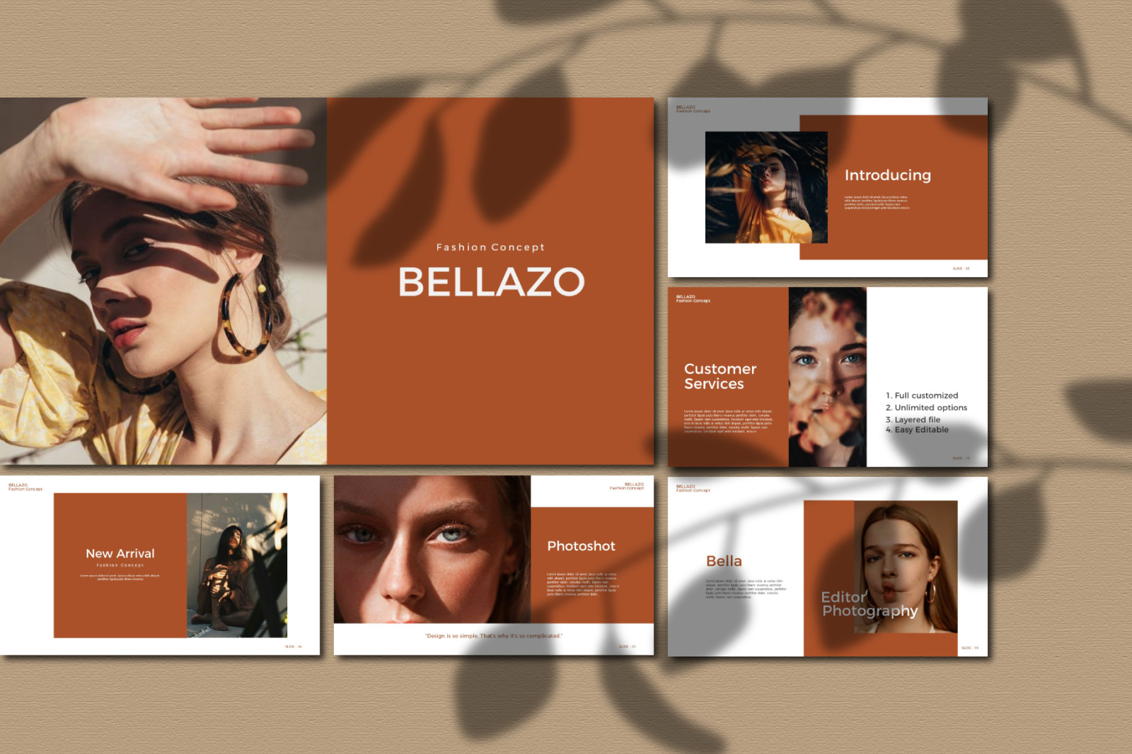 Bellazo Presentation Bundle Presentation Template on Yellow Images ...