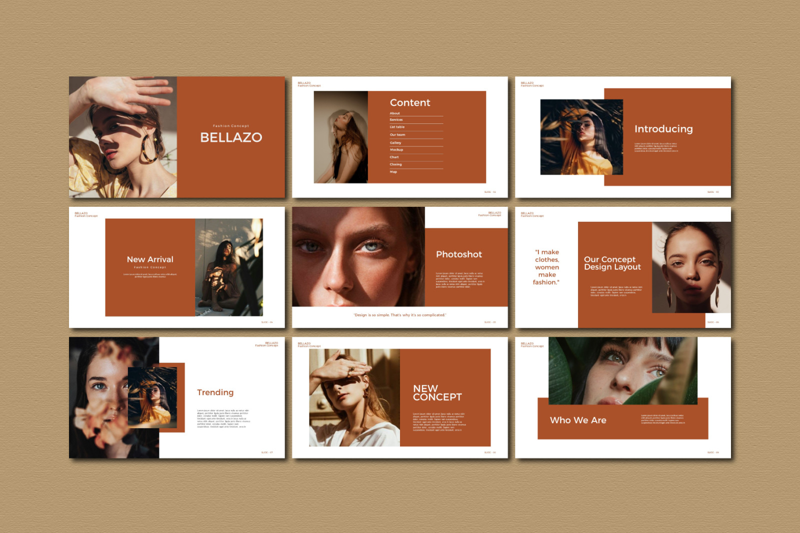 Bellazo Presentation Bundle Presentation Template on Yellow Images ...