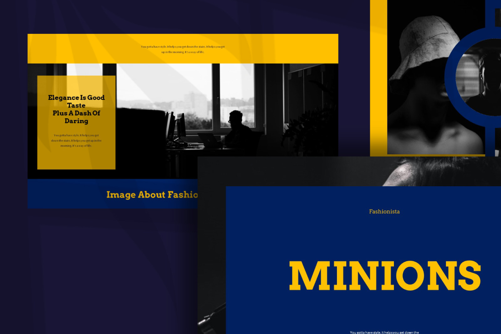 Minion Google Slides on Yellow Images Creative Store