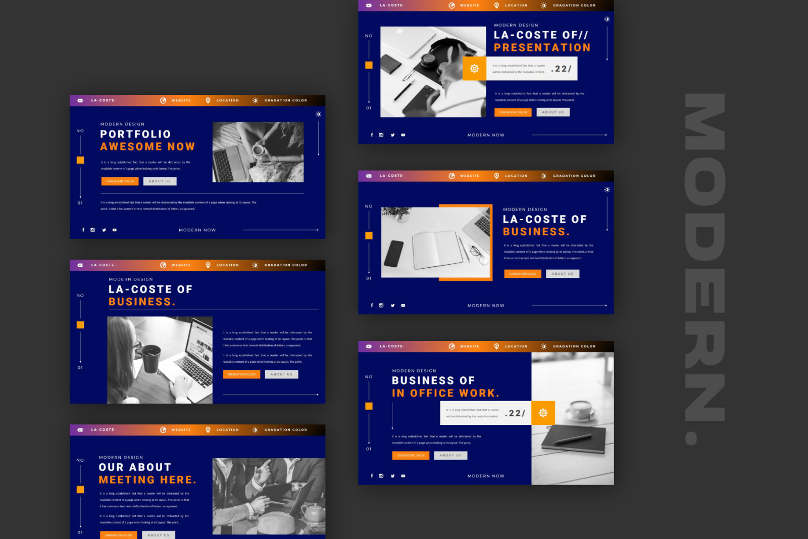 LA-COSTE Google Slides on Yellow Images Creative Store