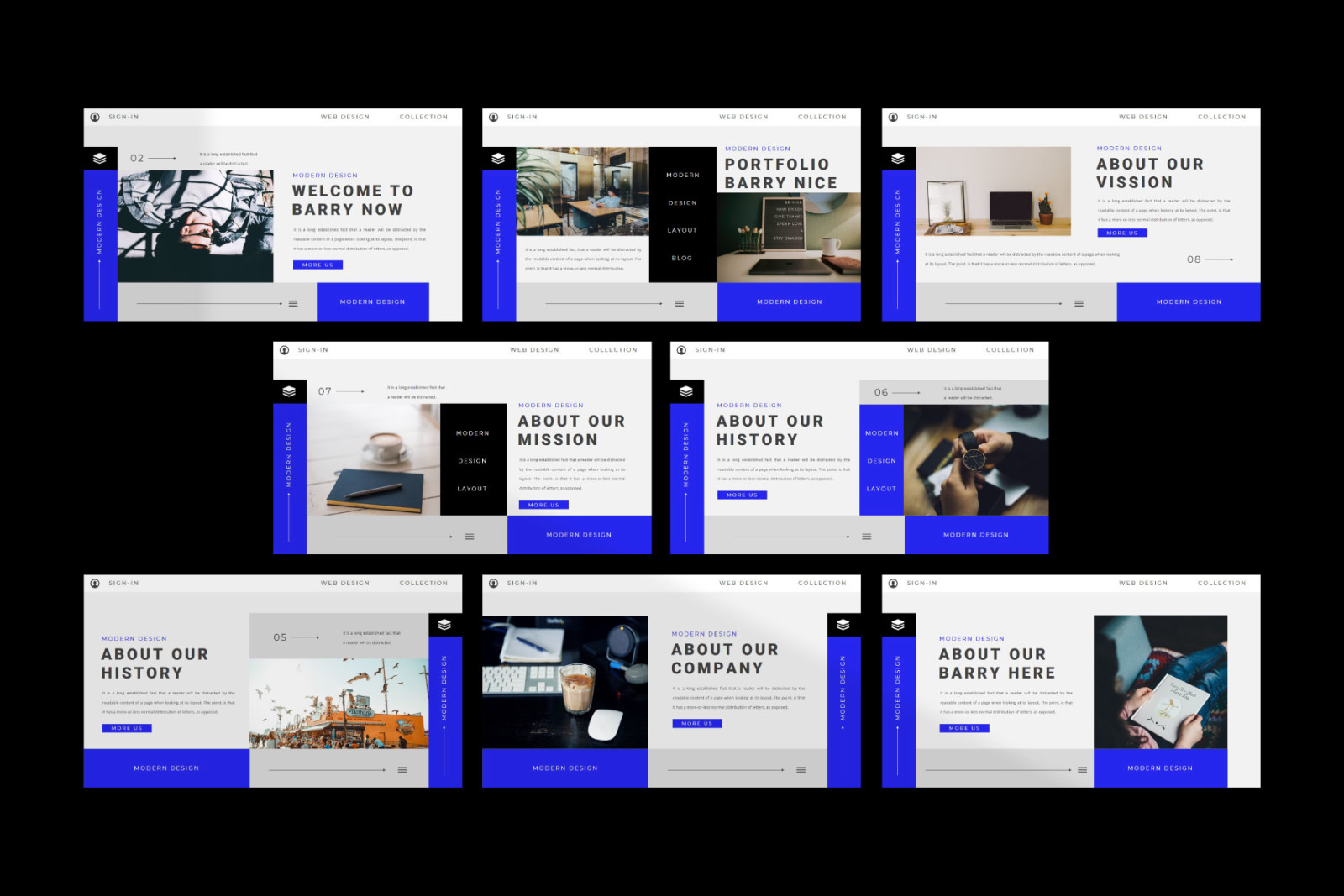 BARRY Powerpoint Template on Yellow Images Creative Store