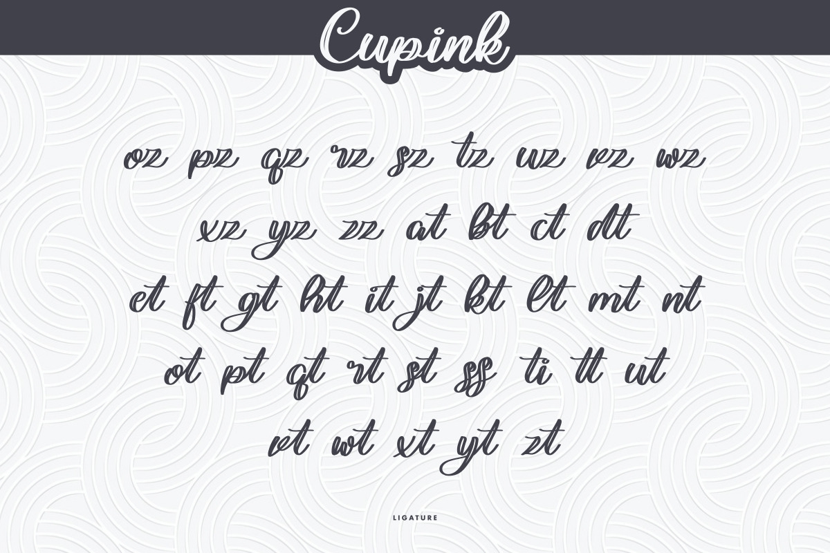 Cupink Brush Font on Yellow Images Creative Store