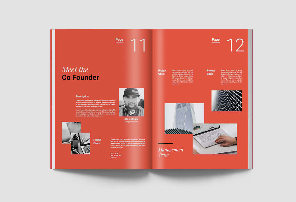 Annual Report Document Template on Yellow Images Creative Store