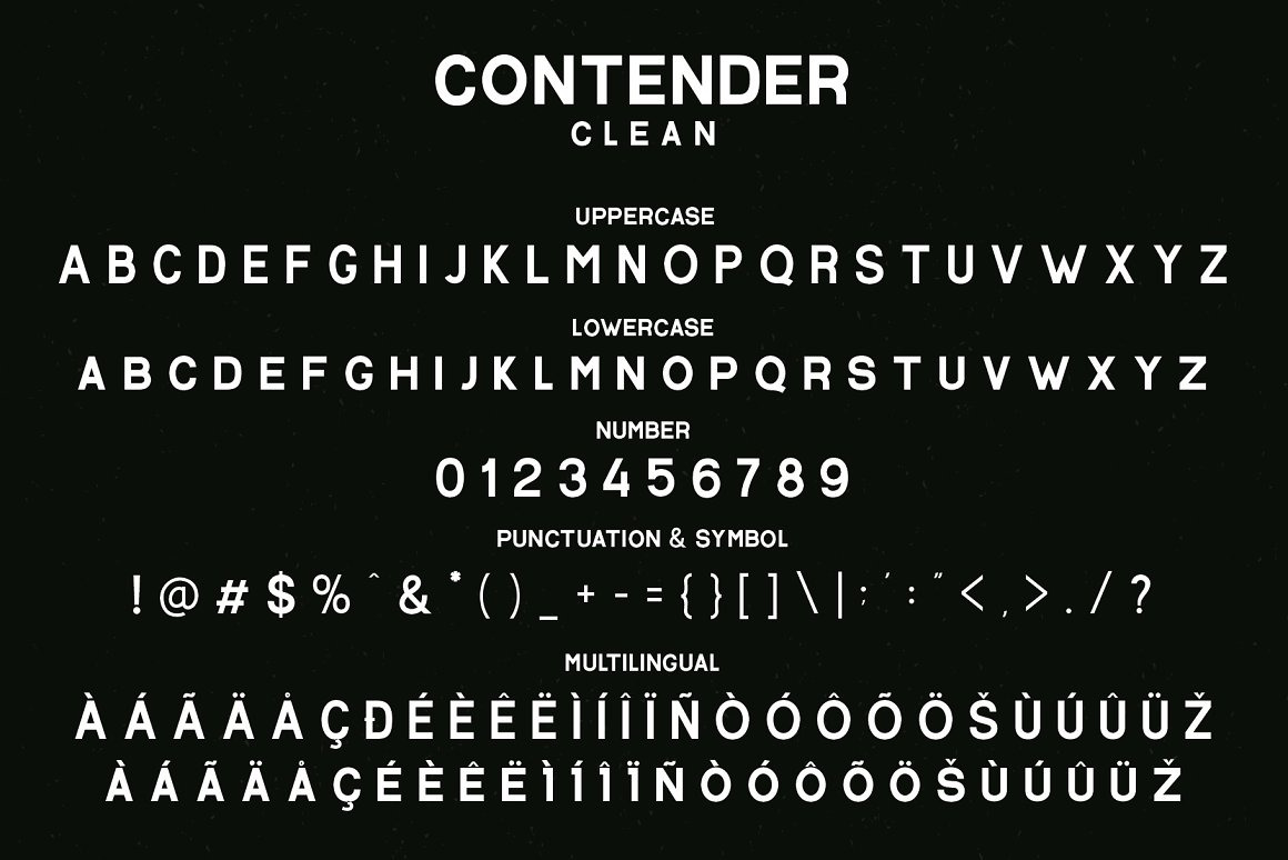 Contender - Vintage Display Font on Yellow Images Creative Store