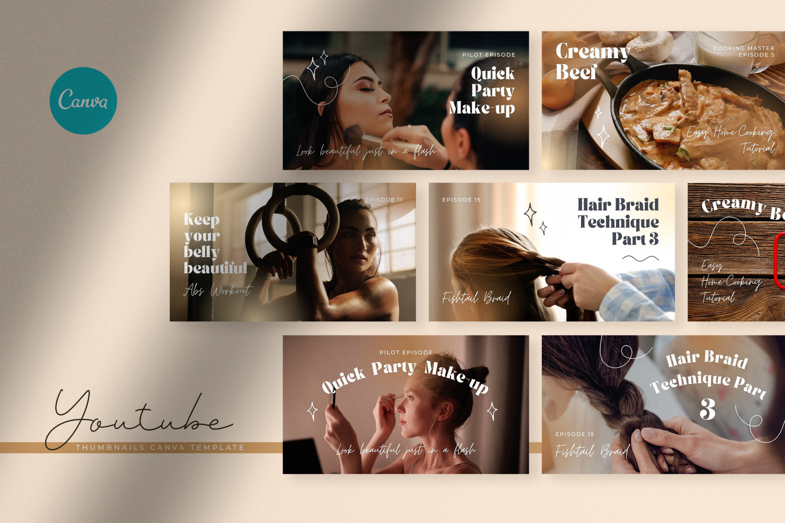 Video Series Youtube Thumbnails on Yellow Images Creative Store