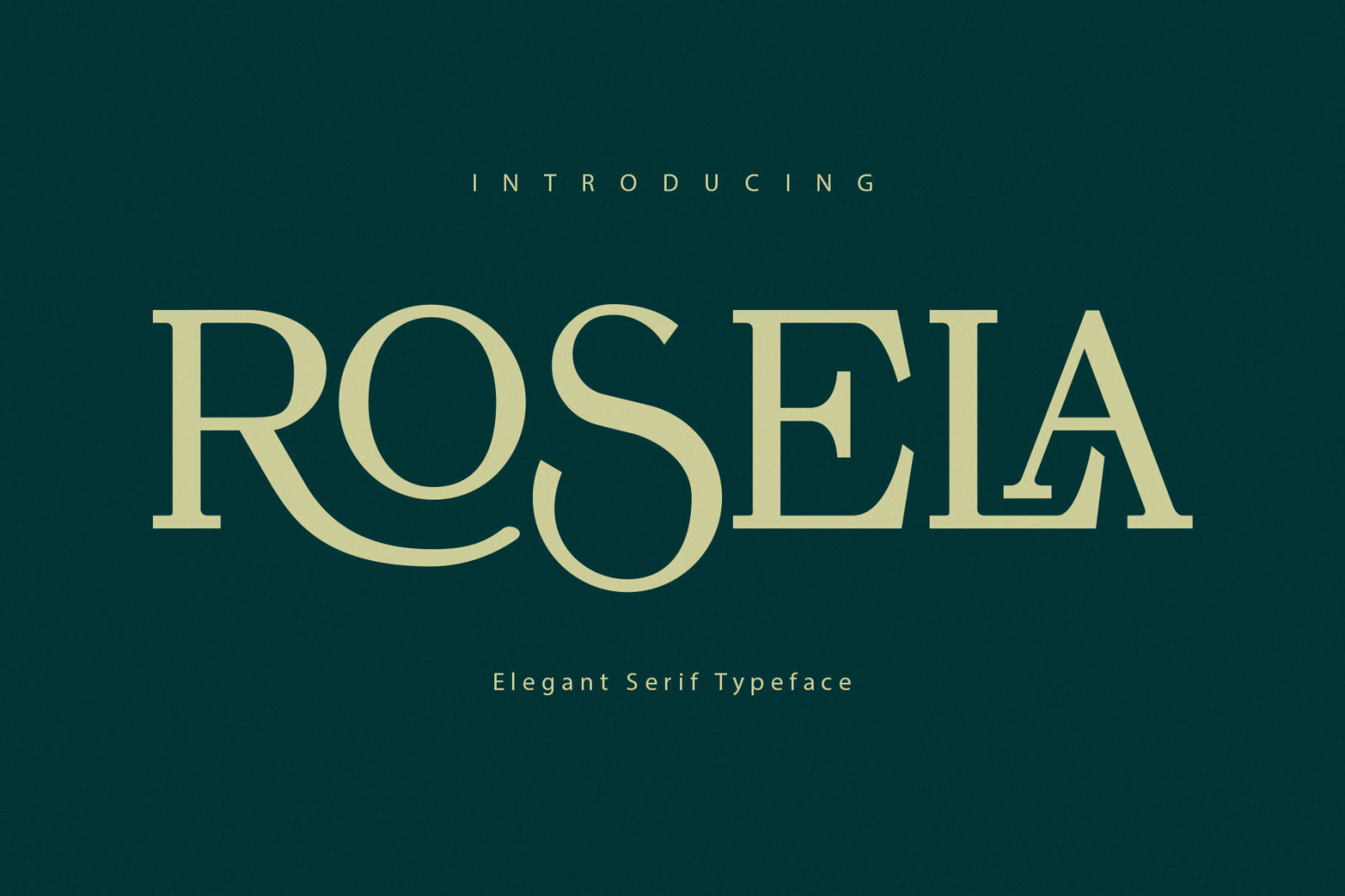 Rosela Font on Yellow Images Creative Store