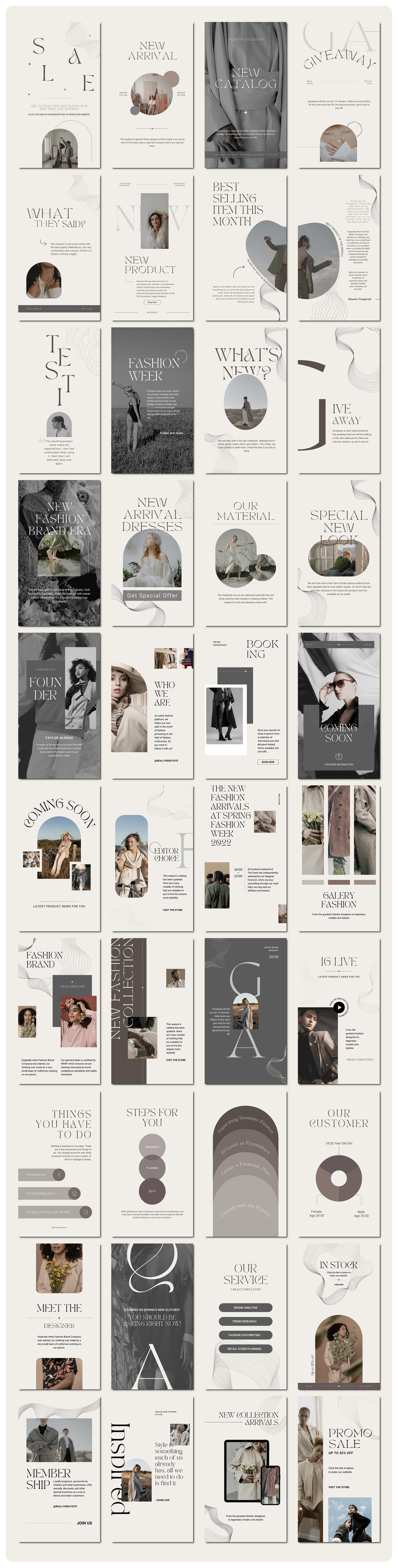 POSO Fashion Brand Instagram | CANVA on Yellow Images Creative Store