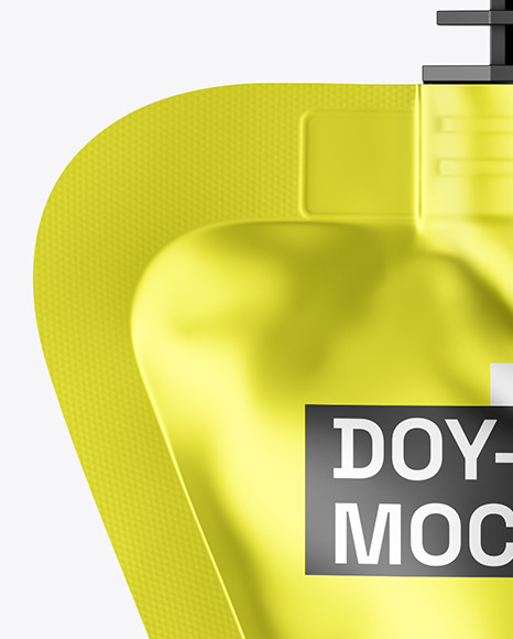 Metallic Doy-Pack Mockup - Free Download Images High Quality PNG, JPG