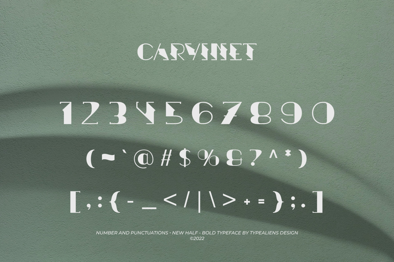 Carvinet Font on Yellow Images Creative Store