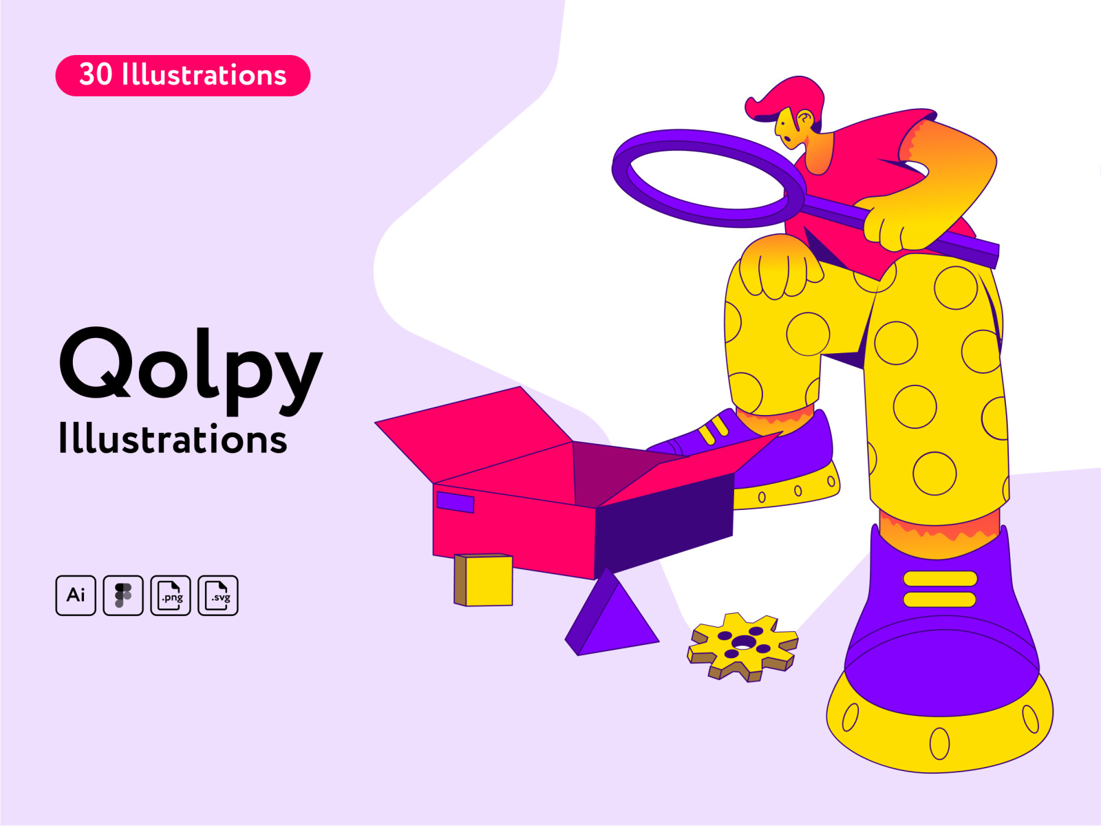 Qolpy Illustrations on Yellow Images Creative Store