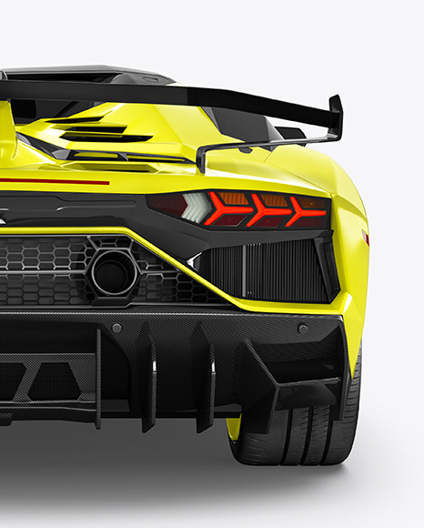 Sport Car Mockup - Back View - Free Download Images High Quality PNG, JPG