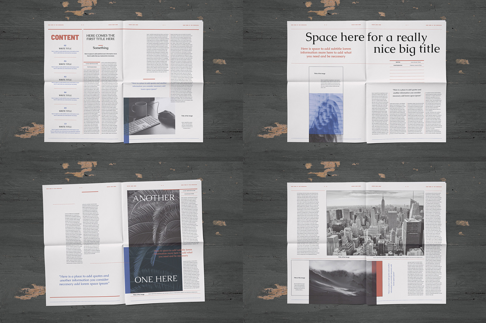 News Tabloid Indesign Template on Yellow Images Creative Store