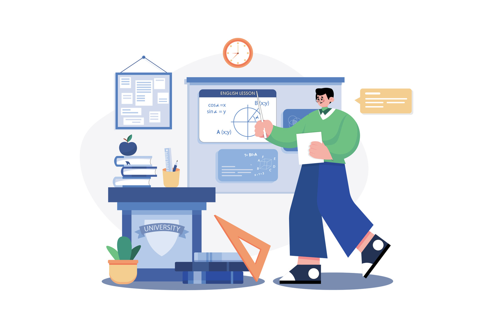 M571_Education Careers Illustration Pack on Yellow Images Creative Store