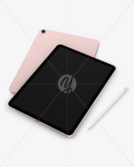 Two iPad Air 5 Pink - Free Download Images High Quality PNG, JPG