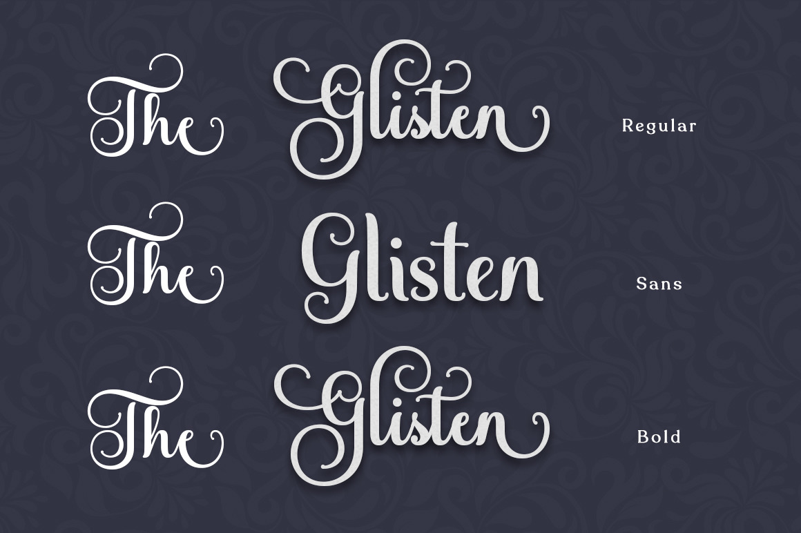 The Glisten Script on Yellow Images Creative Store