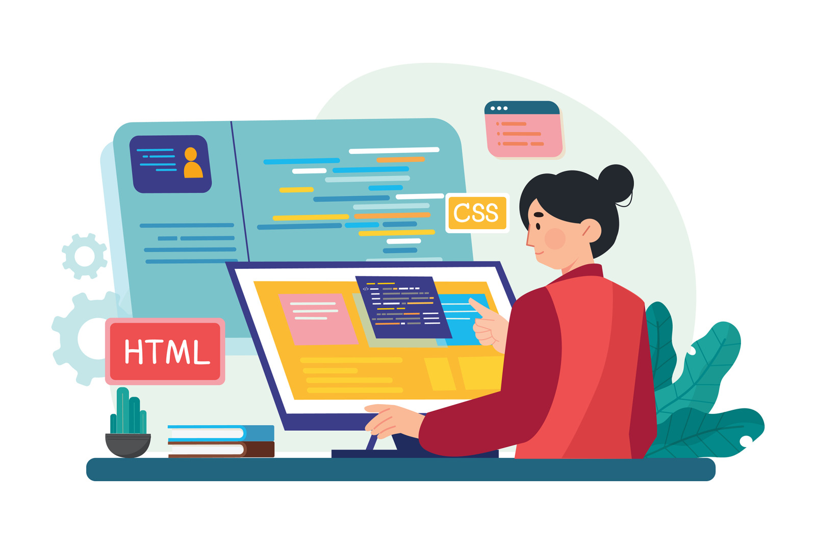 M641_Software Development Illustration Pack on Yellow Images Creative Store