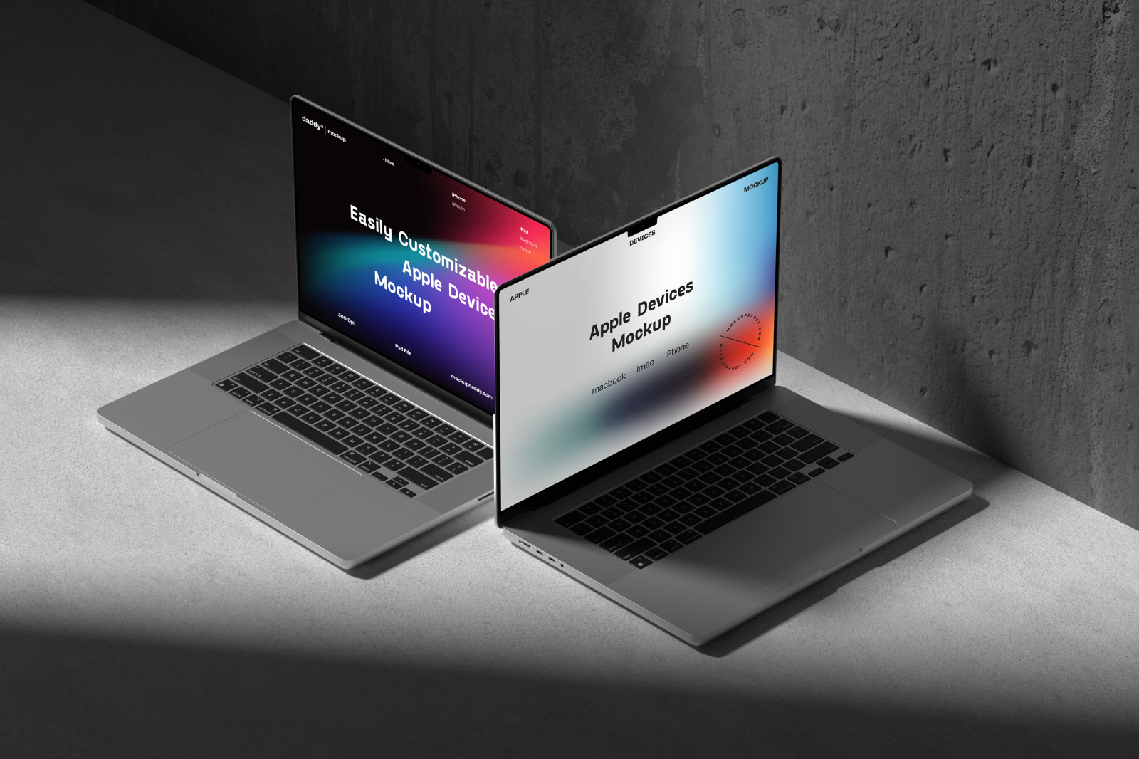 Apple Devices Mockup on Yellow Images Creative Store