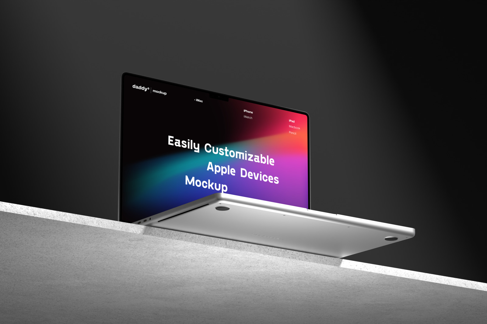 Apple Devices Mockup on Yellow Images Creative Store