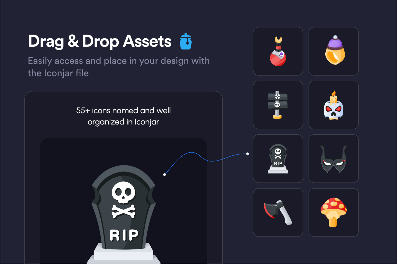 Gothic Animated Icons on Yellow Images Creative Store