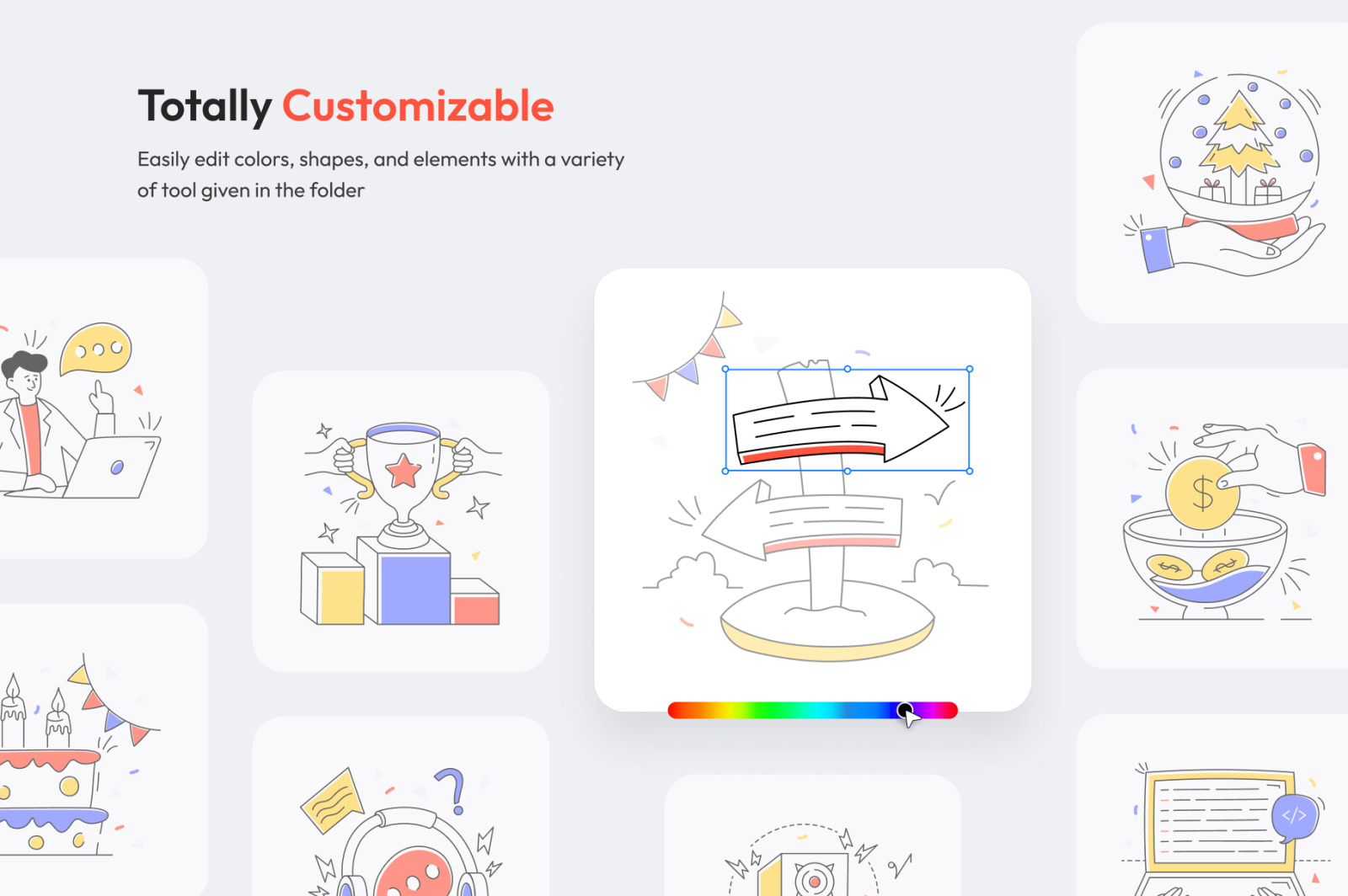 85 Animated Aesthetic Illustrations on Yellow Images Creative Store