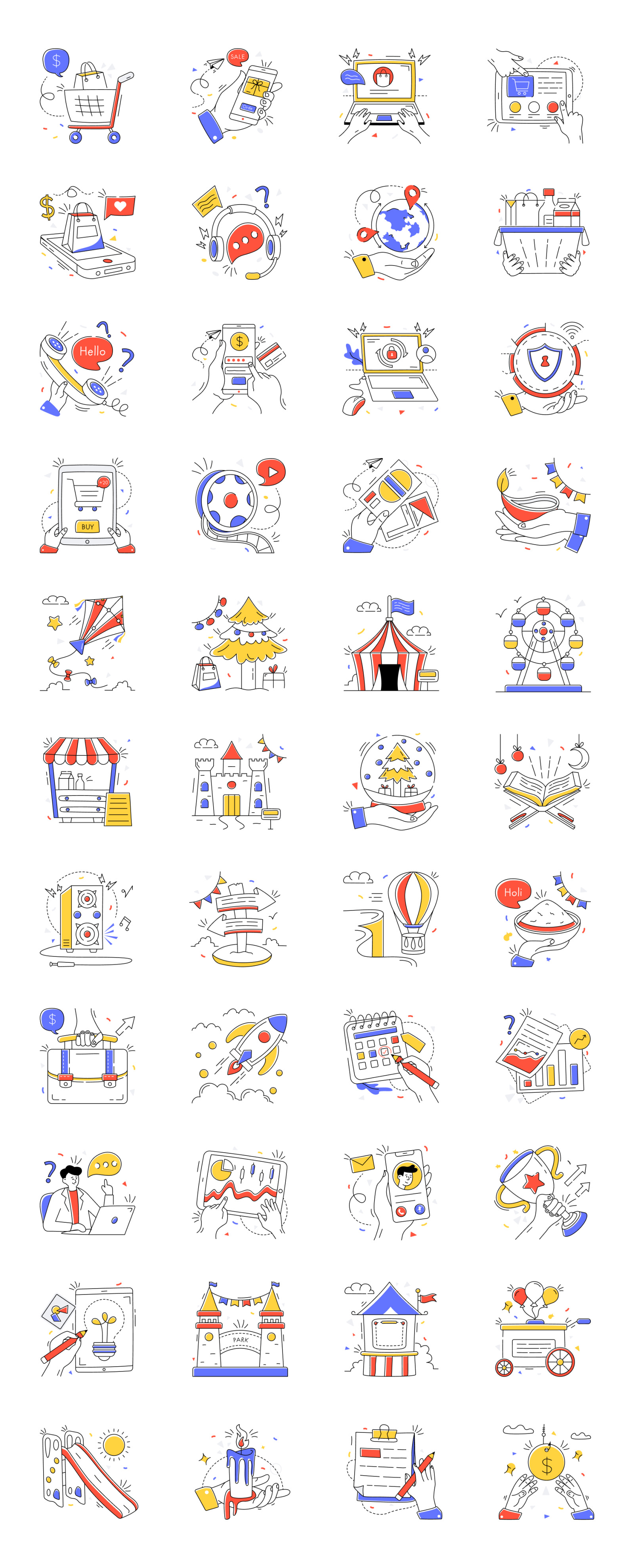 85 Animated Aesthetic Illustrations on Yellow Images Creative Store