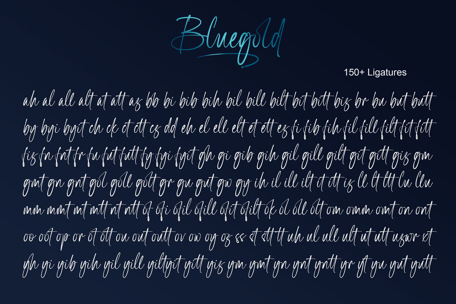 Bluegold Font on Yellow Images Creative Store