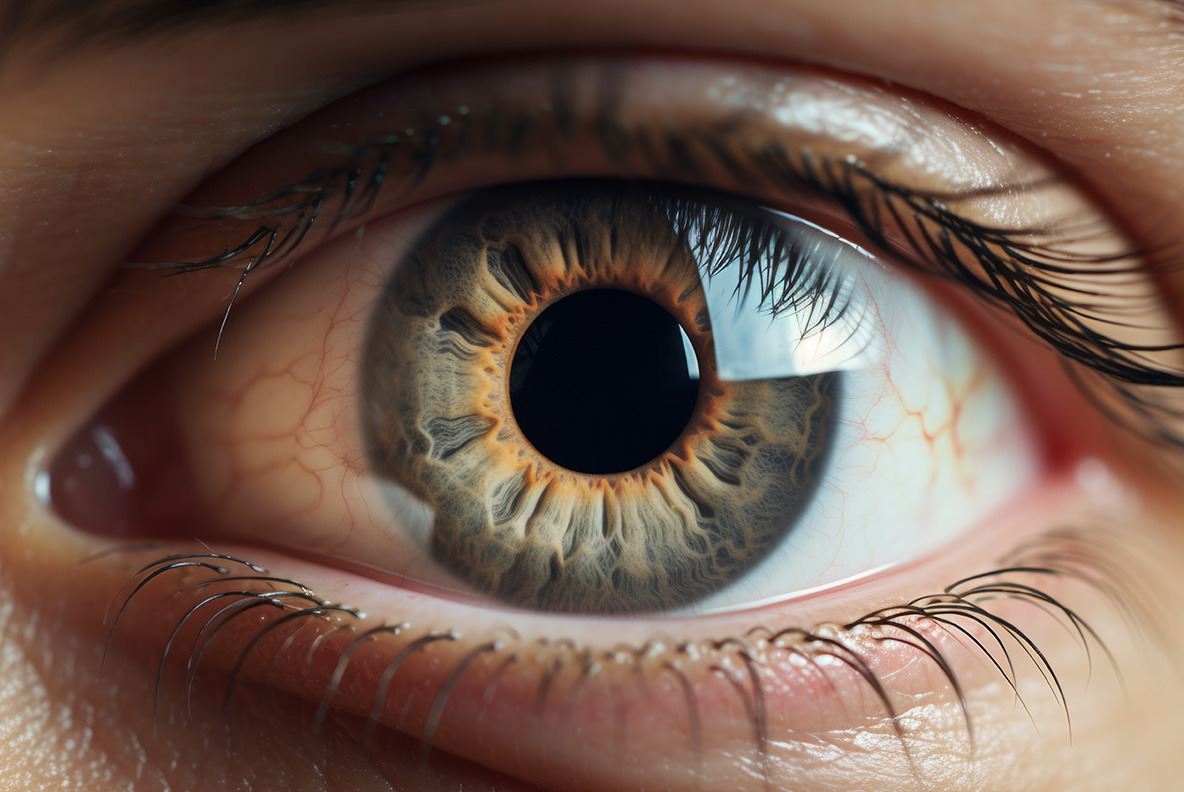 Human eye on Yellow Images Creative Store