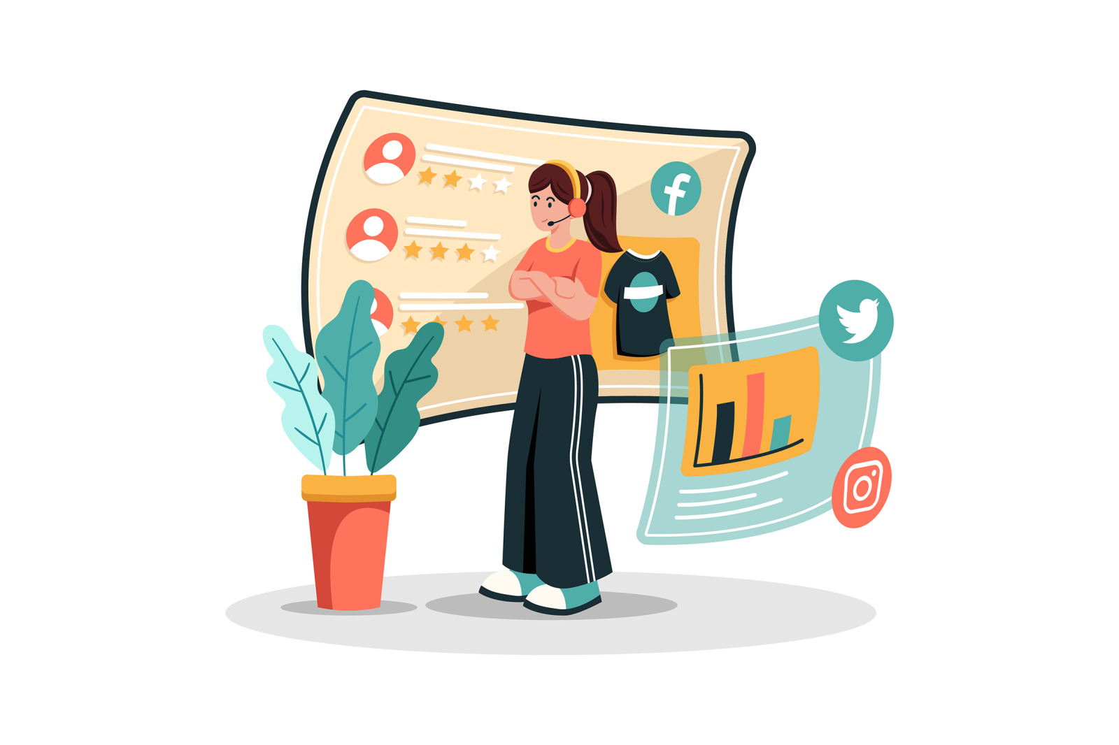 M730_Customer Feedback Illustration_Part 0 on Yellow Images Creative Store