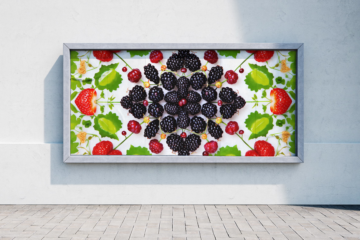 Berry Art on Yellow Images Creative Store