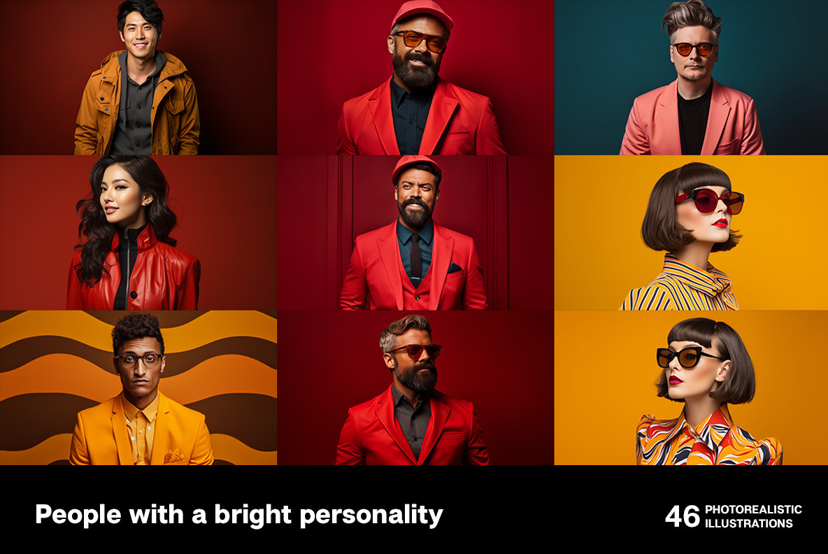 People with a bright personality on Yellow Images Creative Store