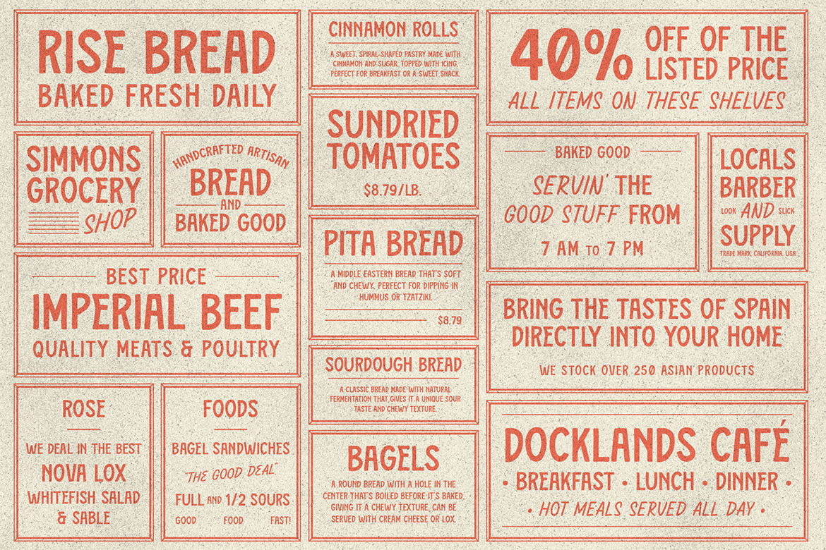 Maskule Combo Vintage Pairing Font on Yellow Images Creative Store