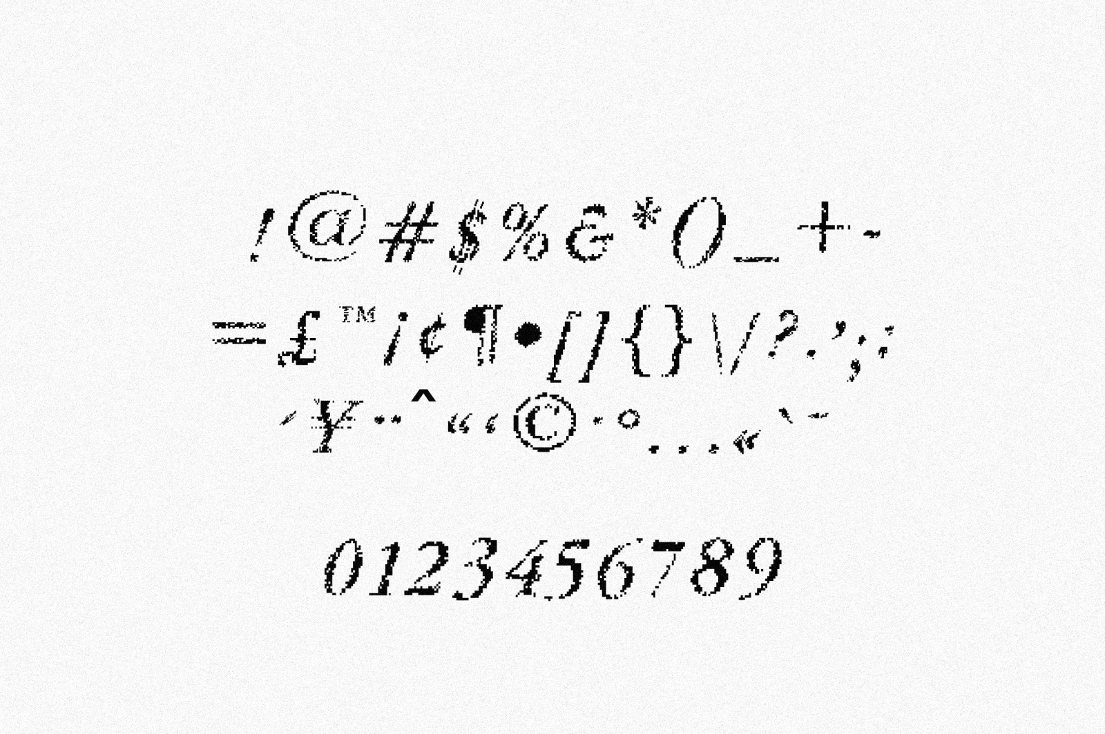 fffffff Pixel Serif Font on Yellow Images Creative Store