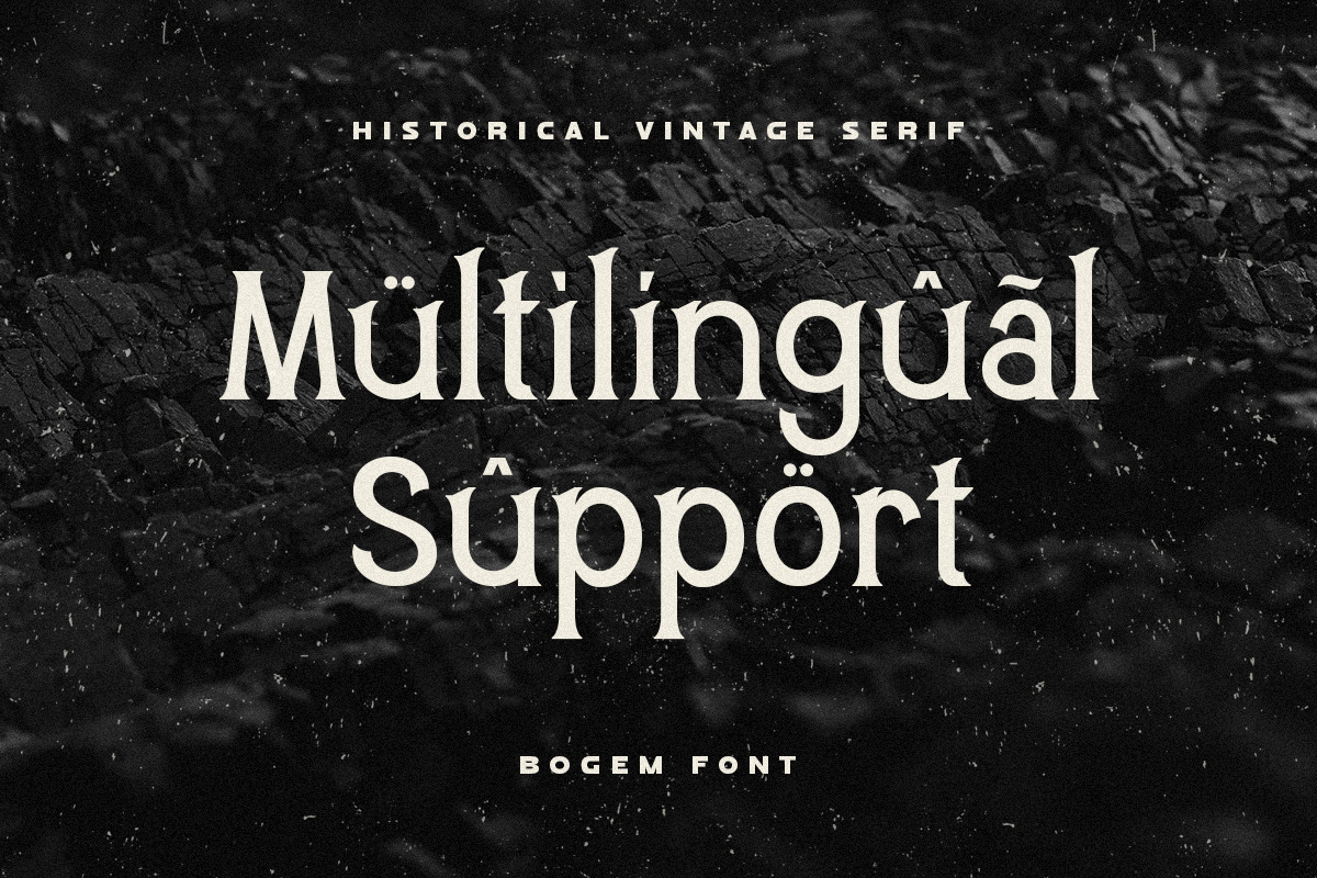 Bogem - Historical Vintage Serif on Yellow Images Creative Store