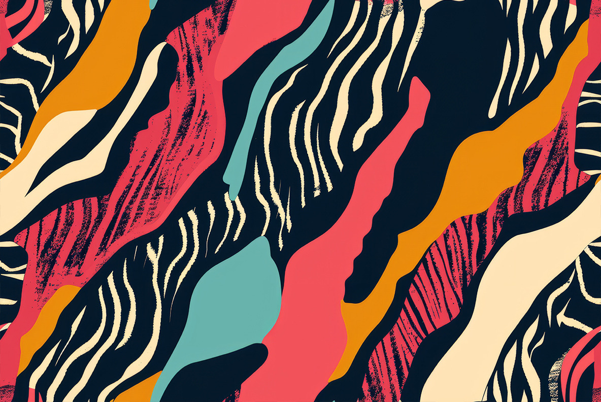 Animal patterns on Yellow Images Creative Store