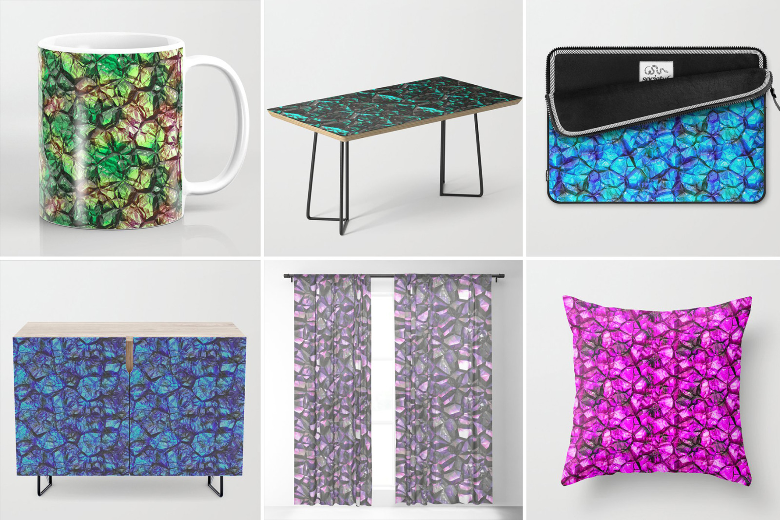 20 Crystal Gem Wall Backgrounds on Yellow Images Creative Store