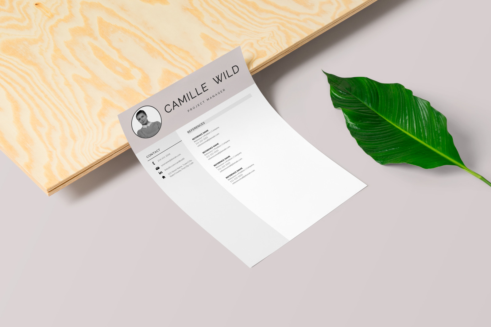 Professional CV Template For Project Manager Instant Download Cover Professional CV Template For Project Manager Instant Download Cover