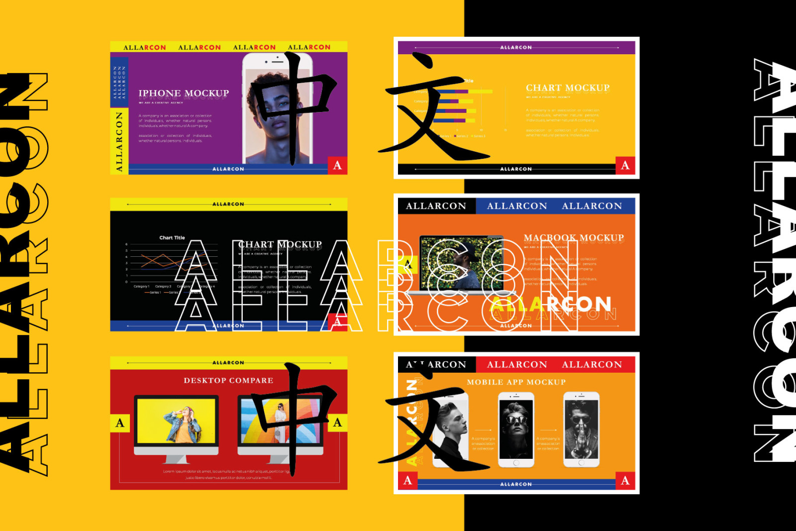 Allarcon - PowerPoint Template on Yellow Images Creative Store