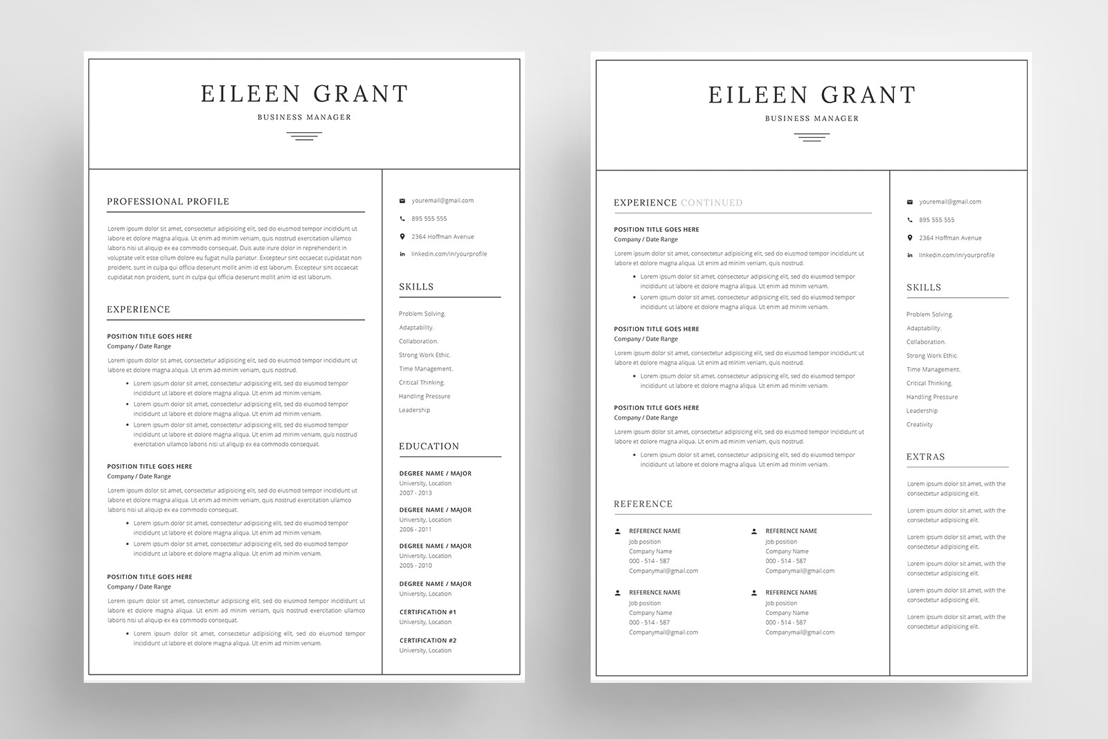 Resume Template And Cover Letter On Yellow Images Creative Store