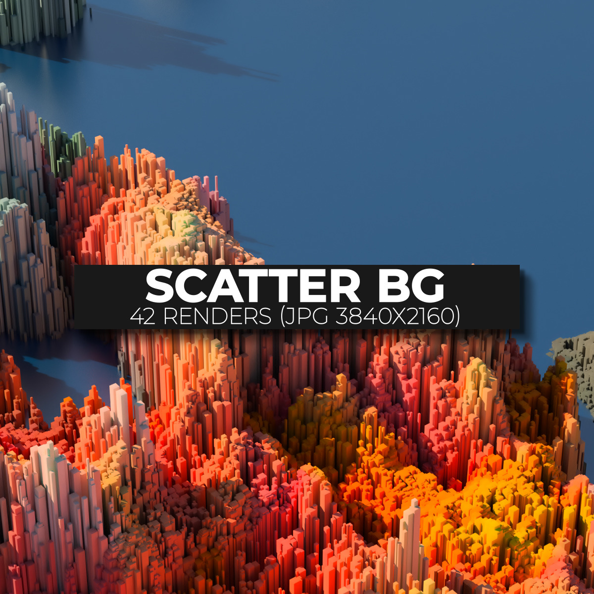 Scatter Vertical Particles Background on Yellow Images Creative Store