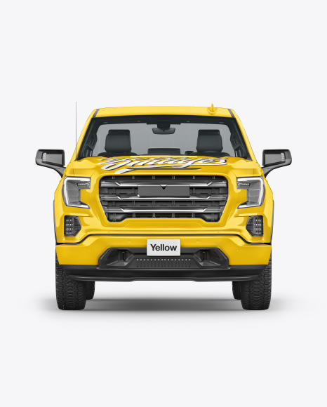 Pickup Truck Mockup - Front View - Free Download Images High Quality ...
