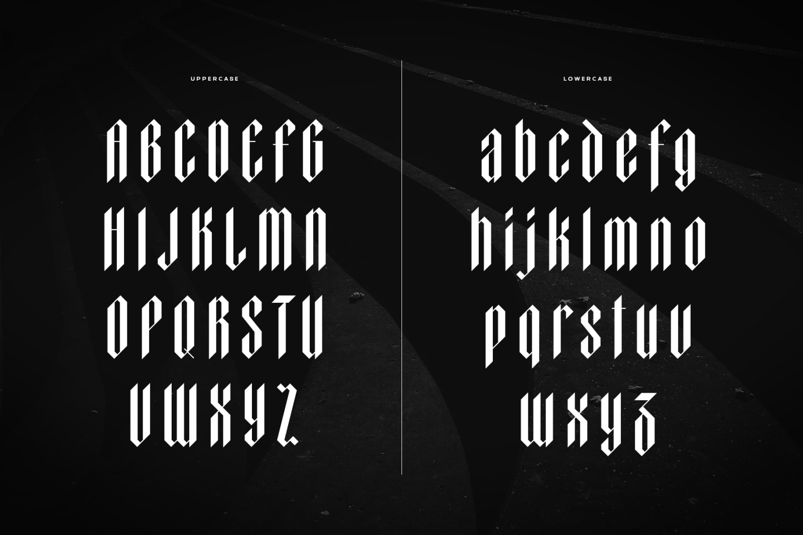 Elmwood Blackletter Display Font On Yellow Images Creative Store
