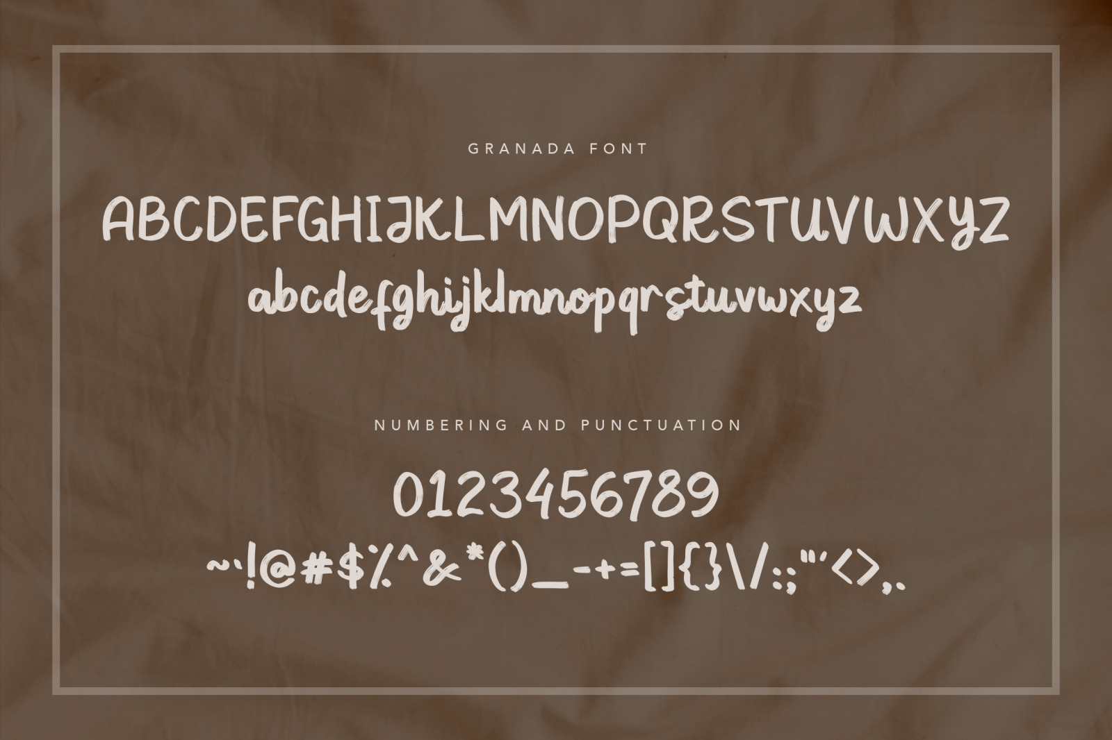 Granada Hand Brushed Font on Yellow Images Creative Store