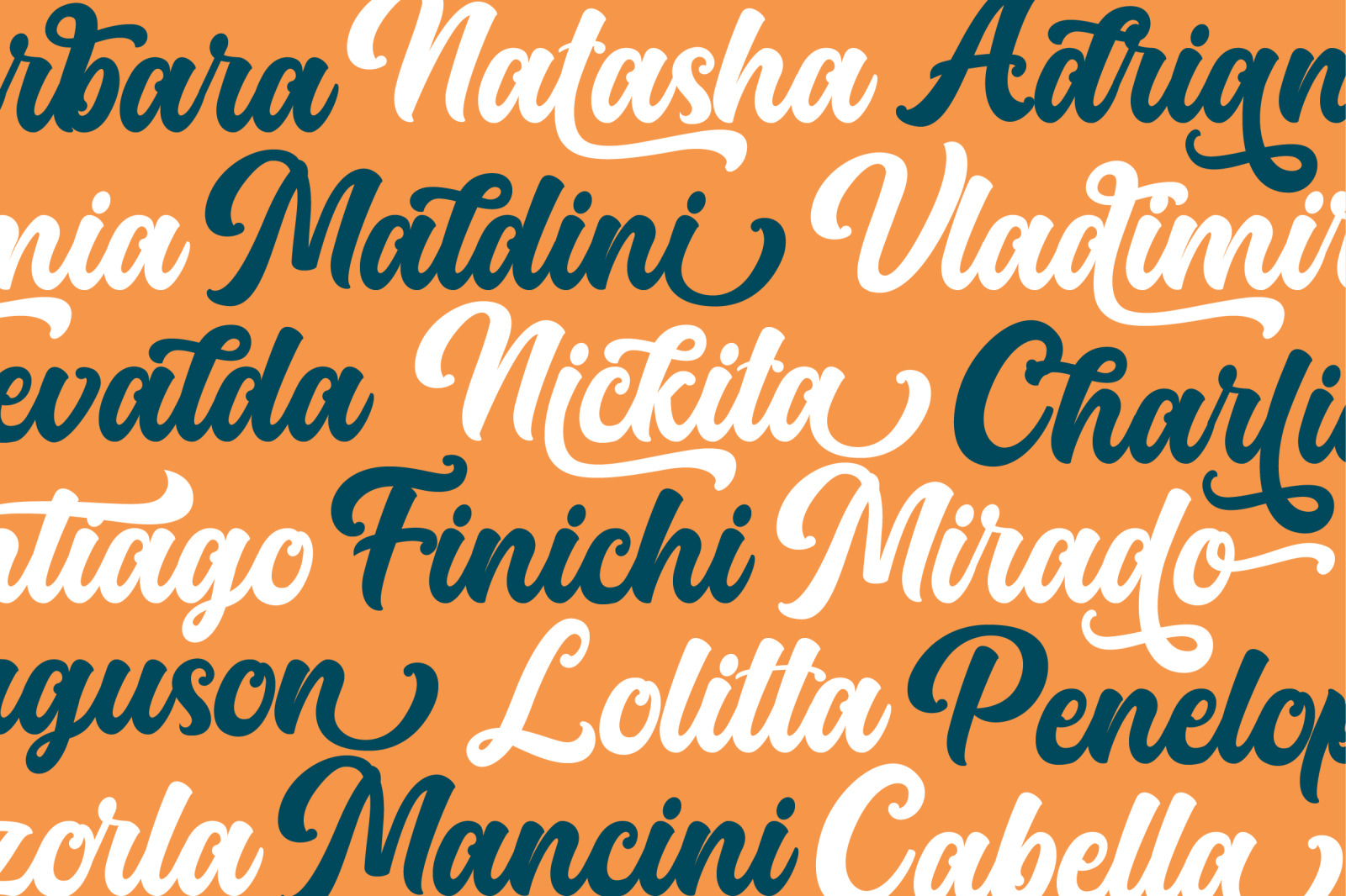 Platina Script // Layered Font in Fonts on Yellow Images Creative Store