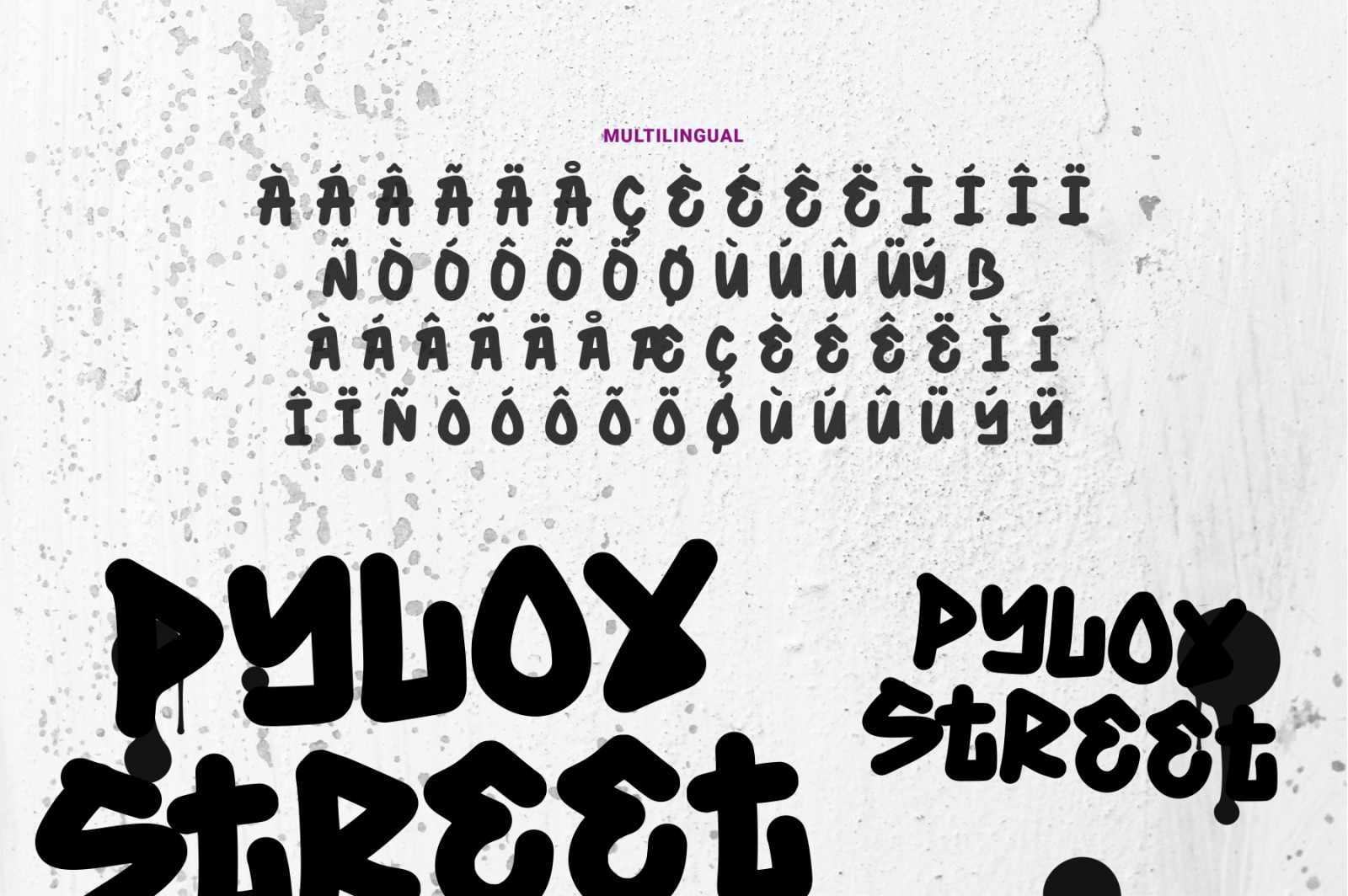 Pylox Street Font on Yellow Images Creative Store