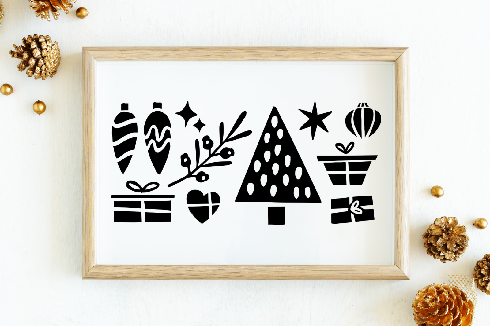 Christmas Linocut On Yellow Images Creative Store christmas-linocut-on-yellow-images-creative-store